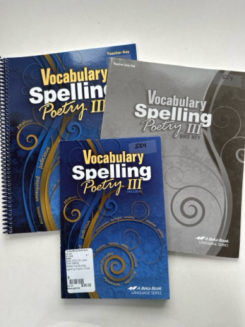 Abeka Vocabulary Spelling Poetry III Set – daileybreadbooks