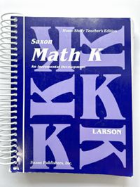 Saxon Math K Home Study Teacher's Edition – daileybreadbooks