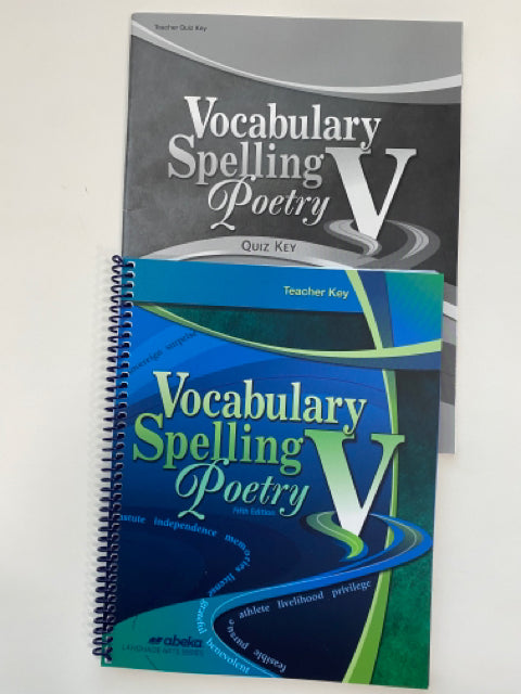 Vocabulary, Spelling & Poetry V Teacher Key and Quiz Key – daileybreadbooks