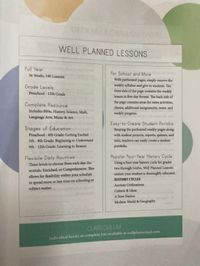 Well Planned Lessons 1st – daileybreadbooks